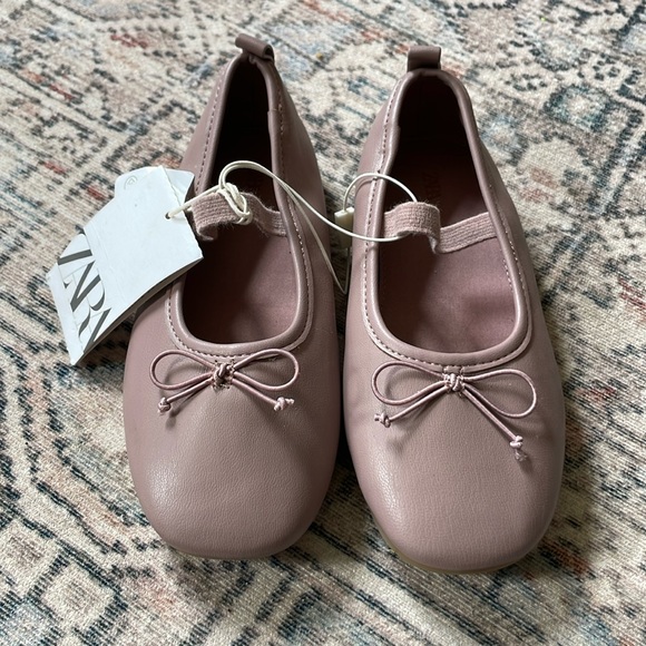 Zara | Shoes | Zara Mauve Dusty Pink Ballet Flats | Poshmark